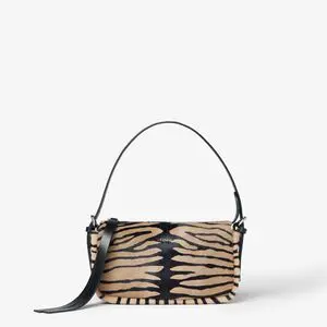 Fendi Zipper Top Small Tiger-print Cavallino Leather Bag